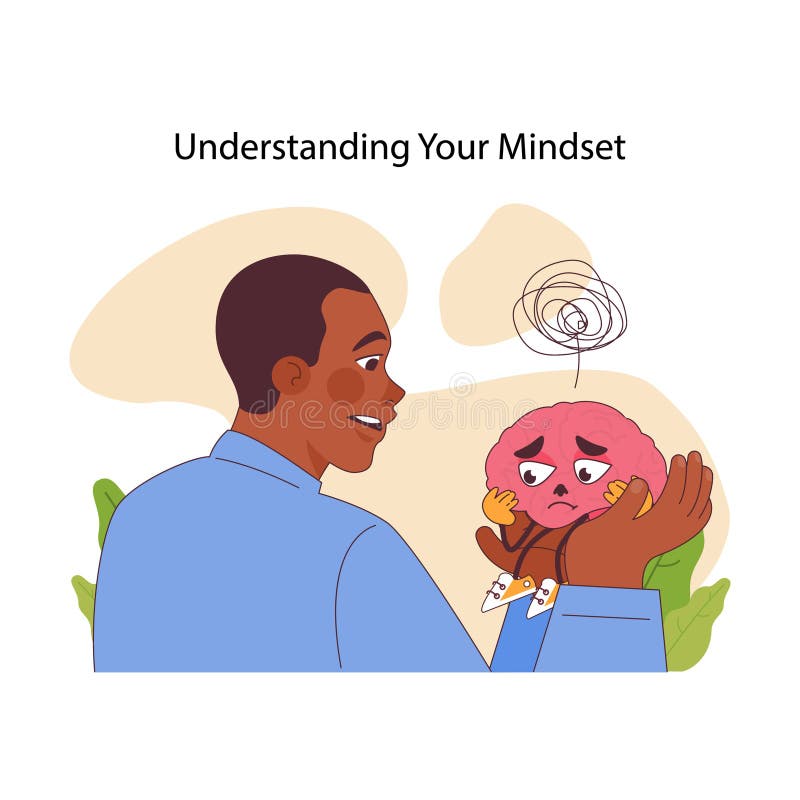 Mindset Awareness Concept. Flat Vector Illustration Stock Vector ...