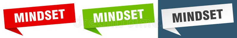 Mindset Banner. Mindset Speech Bubble Label Set Stock Vector ...