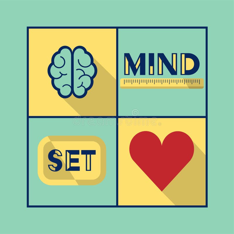 Mindset Pictorial Style stock vector. Illustration of behavior - 186926426
