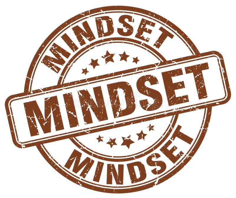 Mindset brown grunge stamp stock vector. Illustration of insignia ...