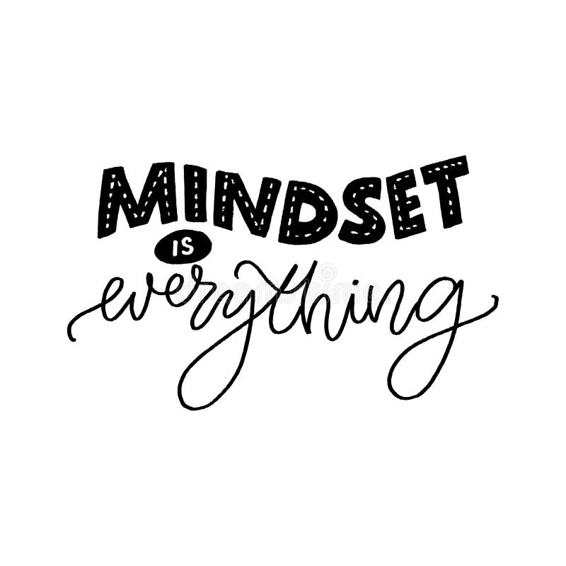 Mindset is Everything. Motivational Quote about Fixed and Growth Mind ...