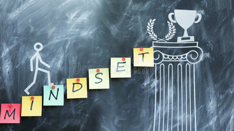 Mindset Make Steps To Success Stock Image - Image of prosperity, prize ...