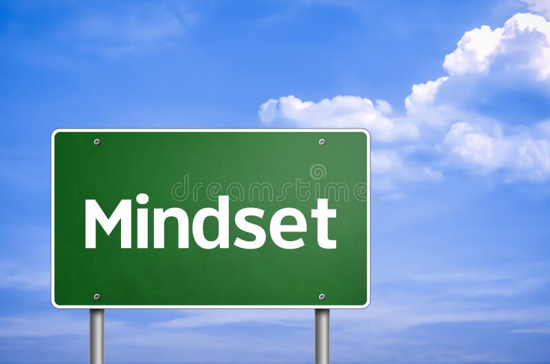Mindset - Message on the Road Sign Stock Photo - Image of goal, concept ...