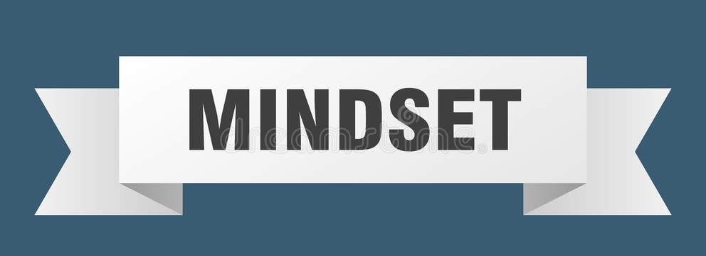 Mindset ribbon. stock vector. Illustration of band, label - 191261453