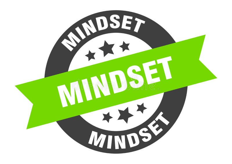 Mindset Sign. Mindset Round Ribbon Sticker Stock Vector - Illustration ...