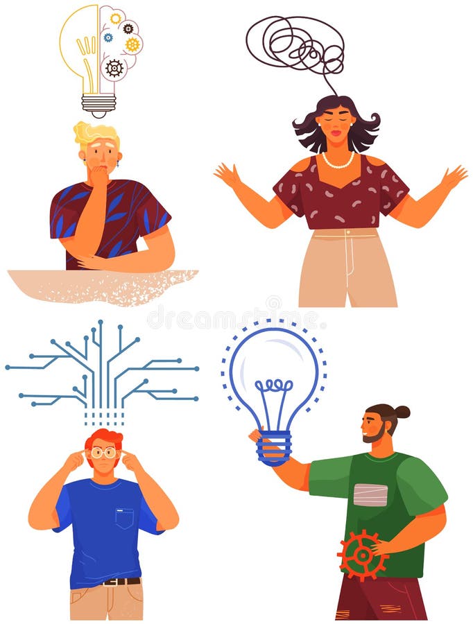 Mindset Types Set Structural, Analytical, Logical and Creative Artistic ...