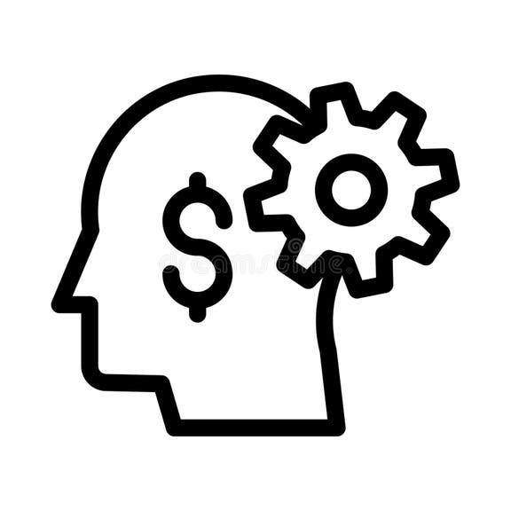 Mindsetting Vector. Thin Line Icon Stock Illustration - Illustration of ...