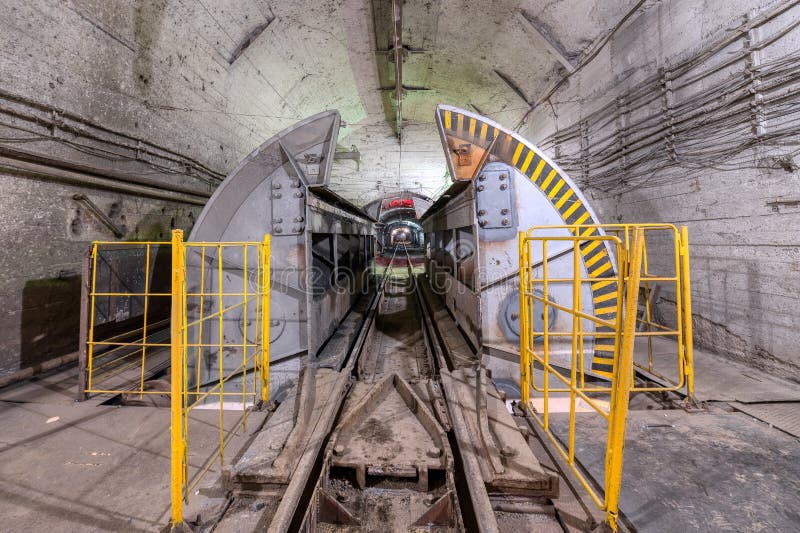 Mine Car Unloader. Device for Unloading Ore from Cargo Mine Train Stock ...