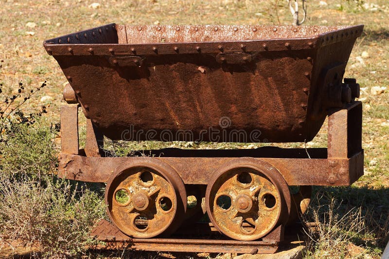 Mine cart stock image. Image of australian, exhibit, piece - 2000539
