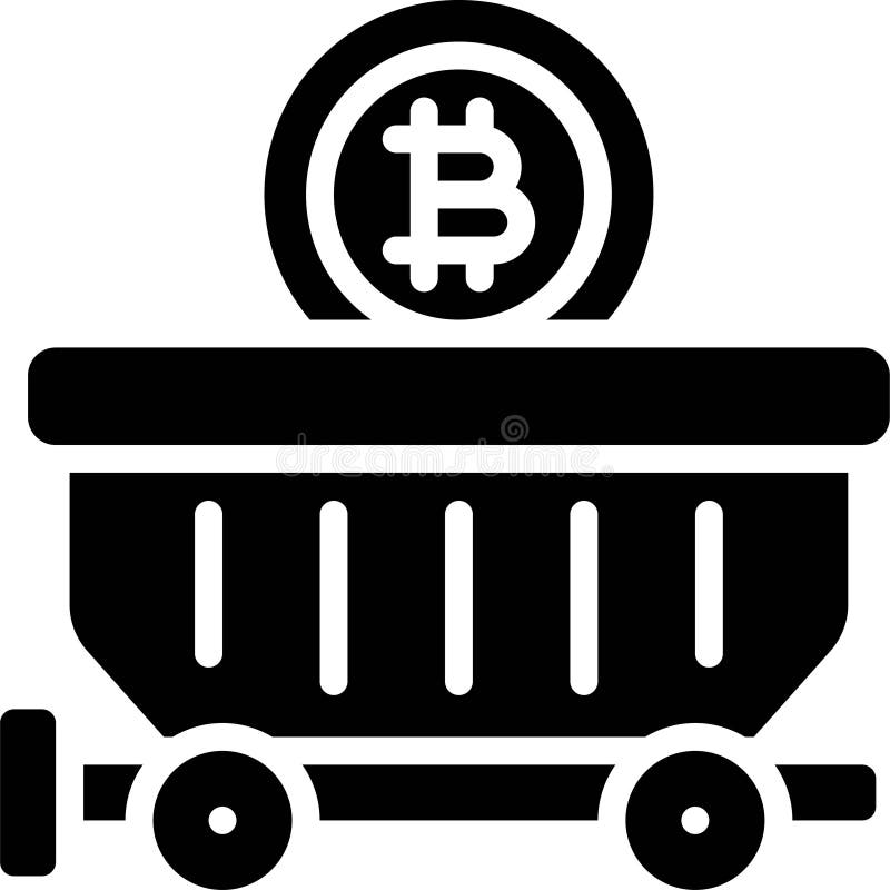 Mine Cart Icon, Cryptocurrency Related Vector Stock Vector ...