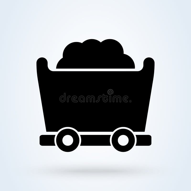 Mine Cart Full of Ore. stock vector. Illustration of truck - 59967215