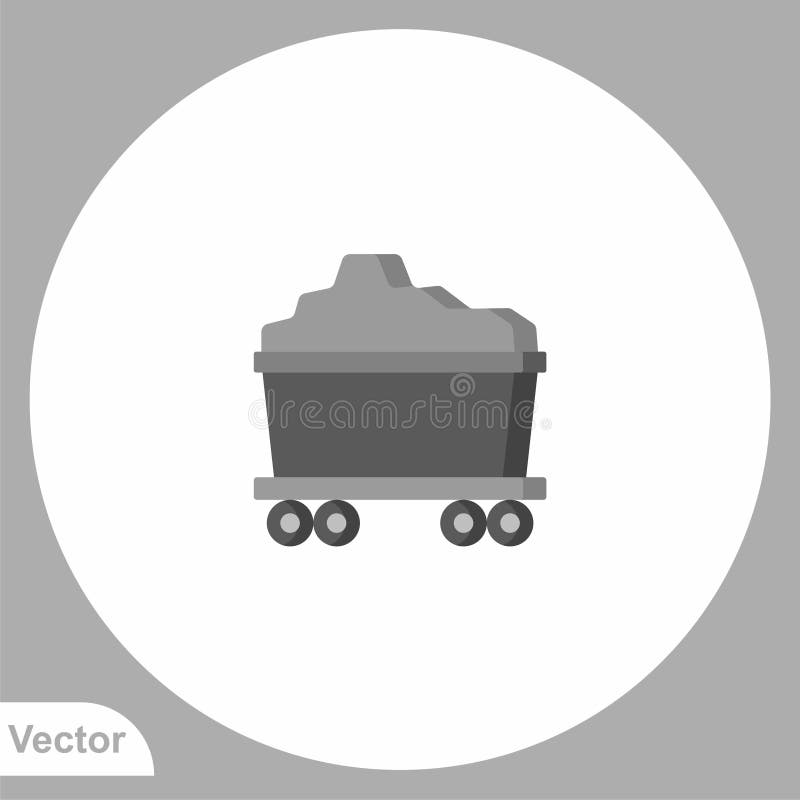 Mine Cart Full of Ore. stock vector. Illustration of truck - 59967215
