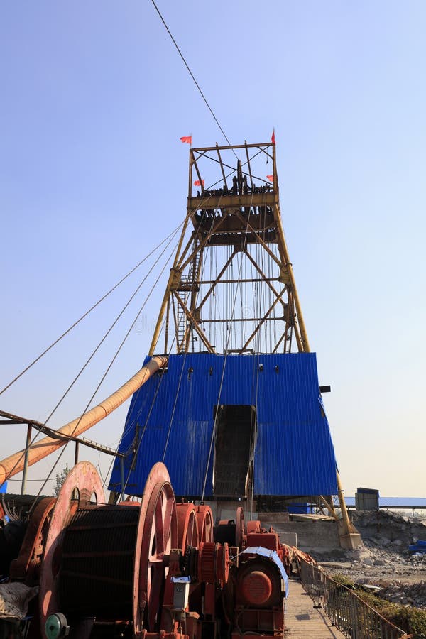 Mine Crane in a Mining Area Stock Image - Image of maastricht, derrick ...