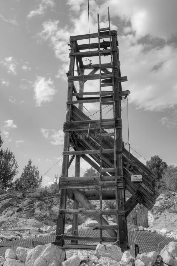 Mine Derrick 1 stock photo. Image of derrick, black, ladder - 60568144