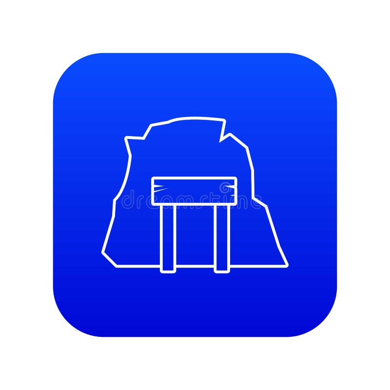 Mine Enter Icon Blue Vector Stock Vector - Illustration of logo, nature ...