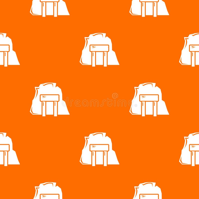 Mine Enter Pattern Vector Orange Stock Vector - Illustration of ...