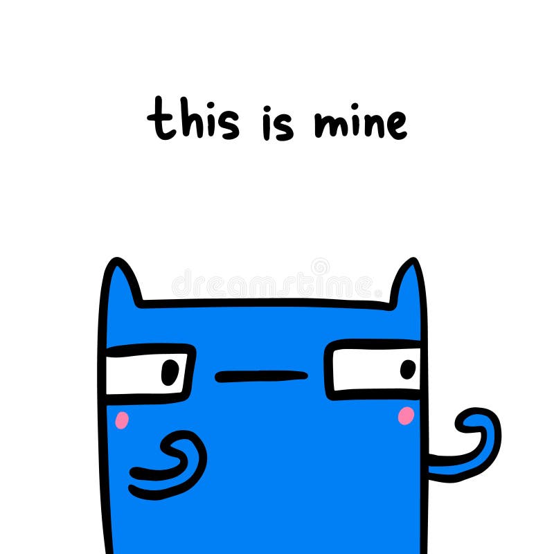 This is Mine Hand Drawn Vector Illustration in Cartoon Doodle Style ...