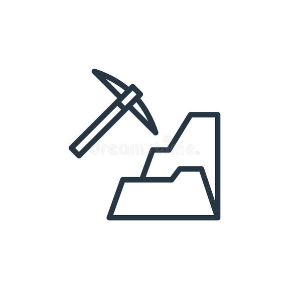 Mine Icon Vector from Pollution Concept. Thin Line Illustration of Mine ...