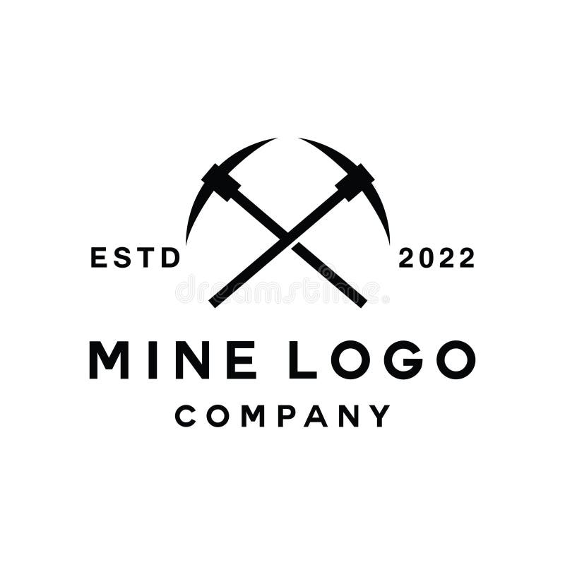 Mine Industry Logo Vector Design Graphic Emblem Stock Vector ...