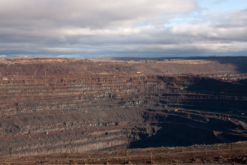 Mine of iron ore stock image. Image of heavy, transportation - 17198421