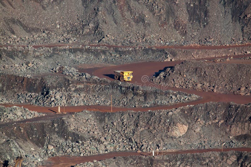 Mine of iron ore stock photo. Image of rock, lorry, magnetic - 17198446