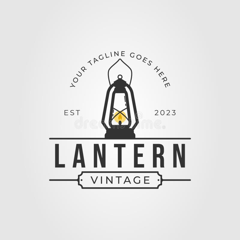 Mine Lantern or Vintage Lamp Logo Vector Illustration Design Stock ...