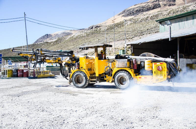 Mine Machine Heading To The Cave For Work Stock Photo - Image of ...