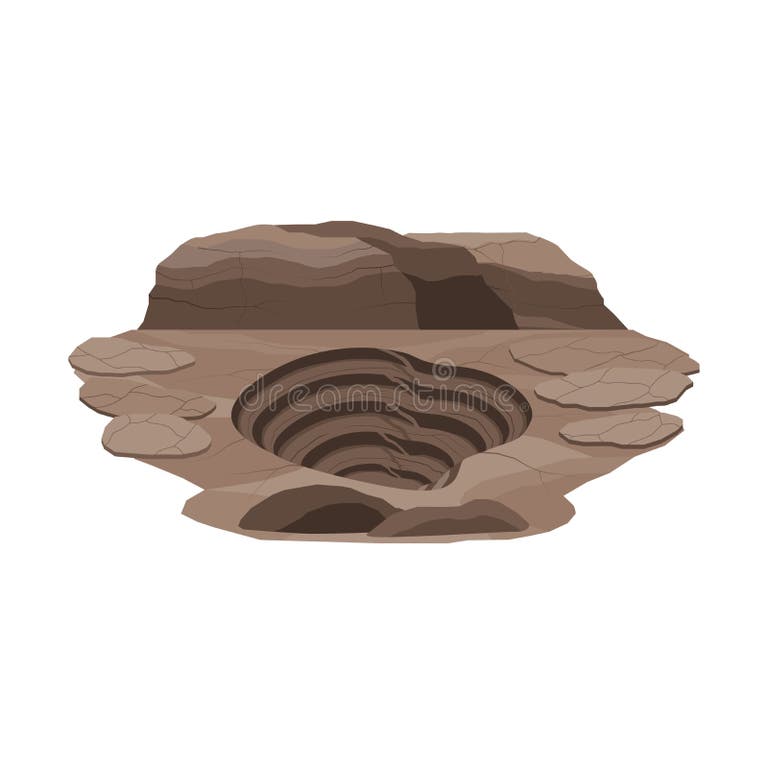 Mine and Mining Mineral Rock Mountain Landscape Stock Vector ...