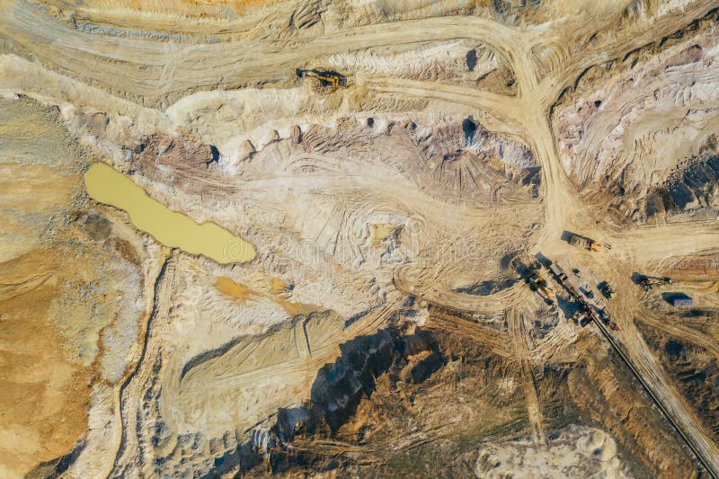 Mine pit stock photo. Image of industry, fossil, bulldozer - 157717252