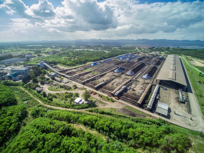 Mine Pits ; Aerial View stock image. Image of plant, transportation ...