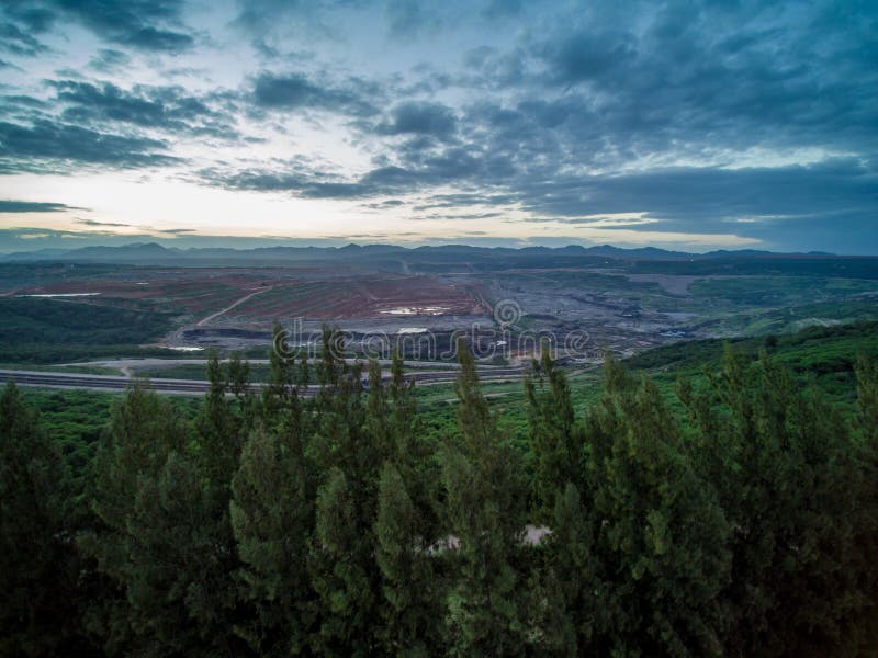 Mine Pits ; Aerial View stock photo. Image of higher - 85523460