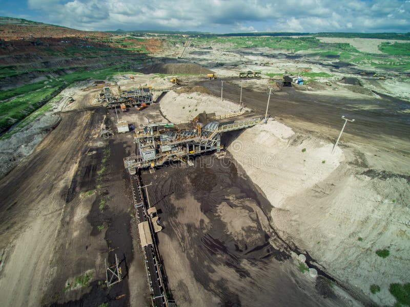 Mine Pits ; Aerial View stock photo. Image of higher - 85523460