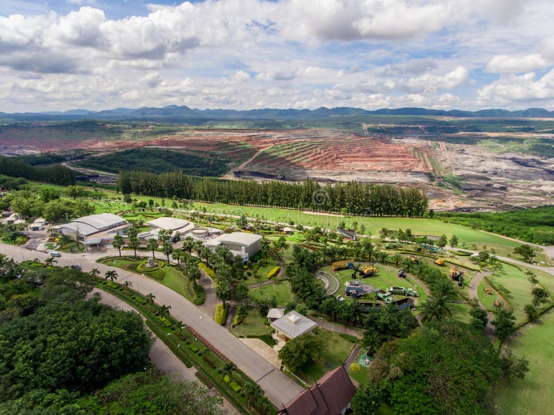 Mine Pits ; Aerial View stock image. Image of thailand - 85523065
