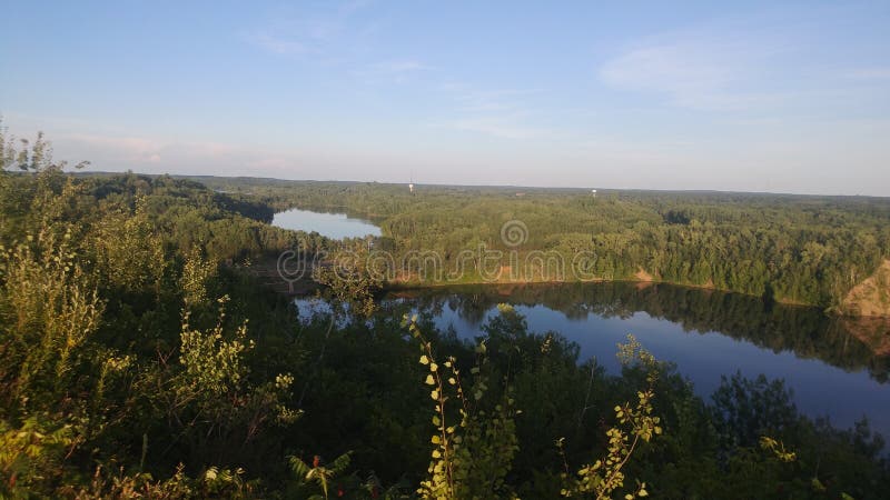 Mine pits stock image. Image of yellow, winter, sunlight - 192298017
