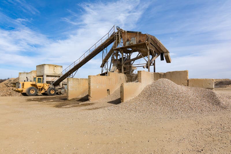 Mine or Quarry with Heavy Machinery Stock Photo - Image of ...