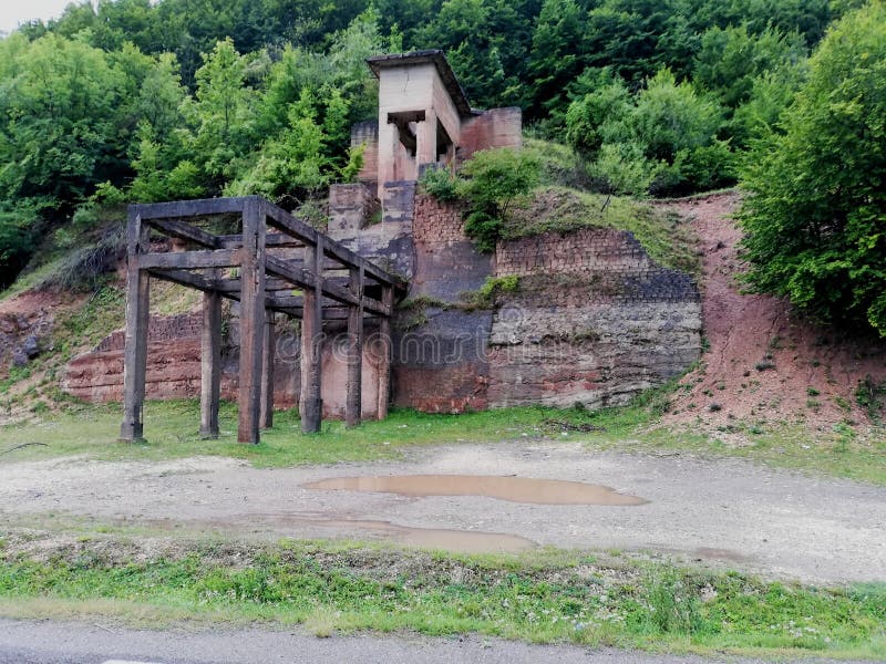 Mine ruins stock image. Image of ruins, abandoned, work - 155994555