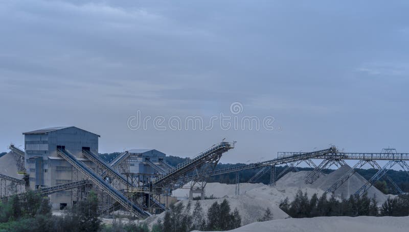 Mine and sand mining.BW stock photo. Image of work, high - 218742510