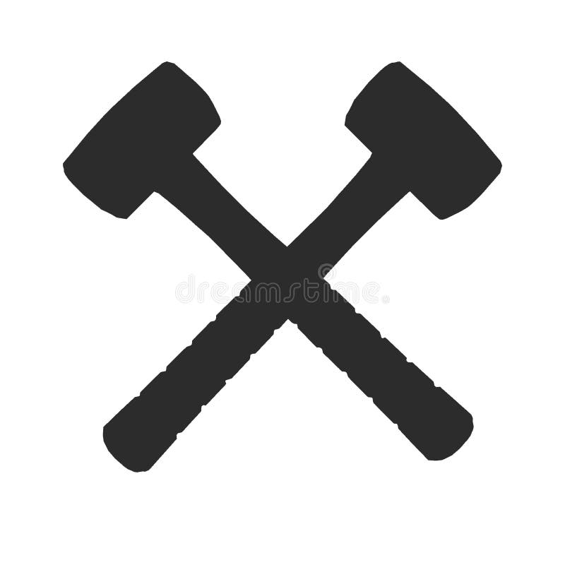 Crossed Hammers Stock Illustrations – 63 Crossed Hammers Stock ...