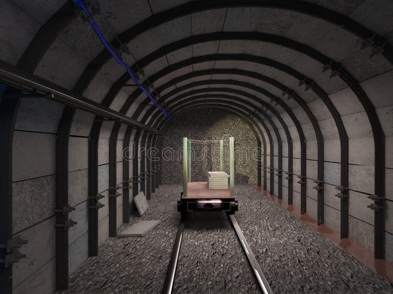 Mine support stock image. Image of heading, face, rock - 18273539