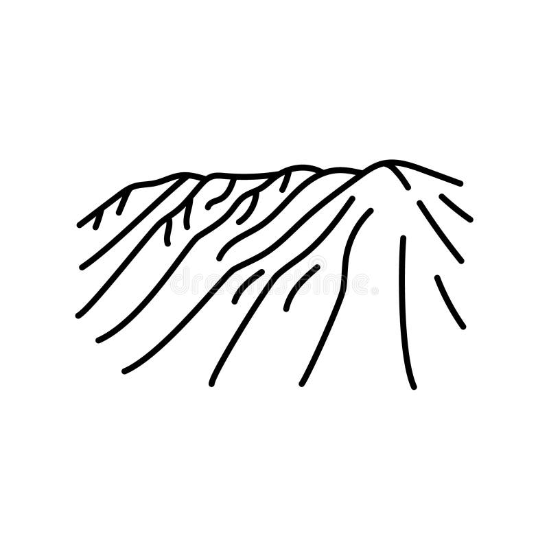 Mine Tailings Line Black Icon. Sign for Web Page, Mobile App, Button ...