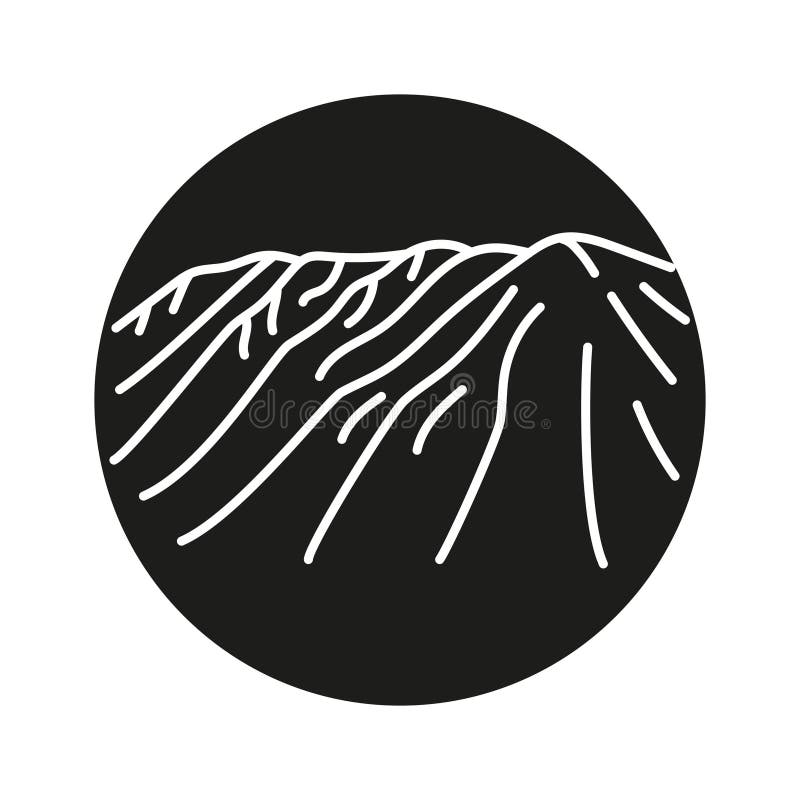 Mine Tailings Line Black Icon. Sign for Web Page, Mobile App, Button ...