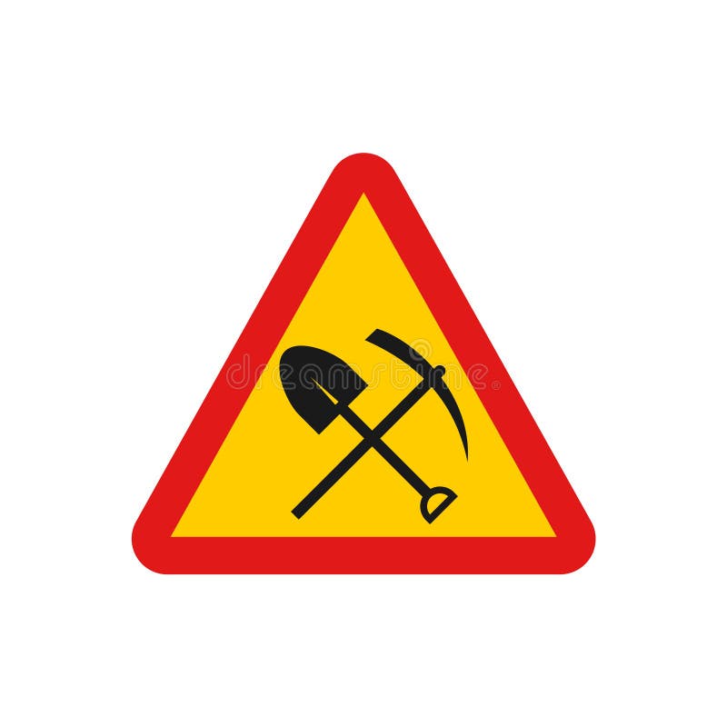 Mine tool sign stock vector. Illustration of miner, heavy - 230533402