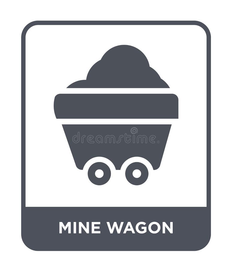 Mine Wagon Icon on White Background. Simple Element Illustration from ...