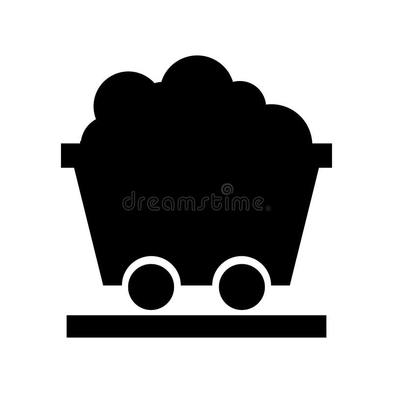 Mine wagon isolated icon stock vector. Illustration of machine - 90950992