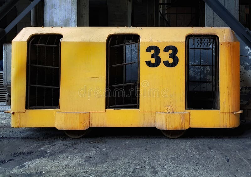 A Mine Wagon for Transport of the Miners Stock Photo - Image of tunnel ...
