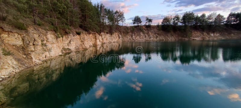Mine Water Limestone Cliffs View Beautiful View Stock Photo - Image of ...