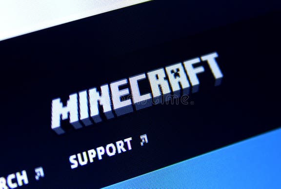 Minecraft game logo editorial photo. Image of editorial - 297205501