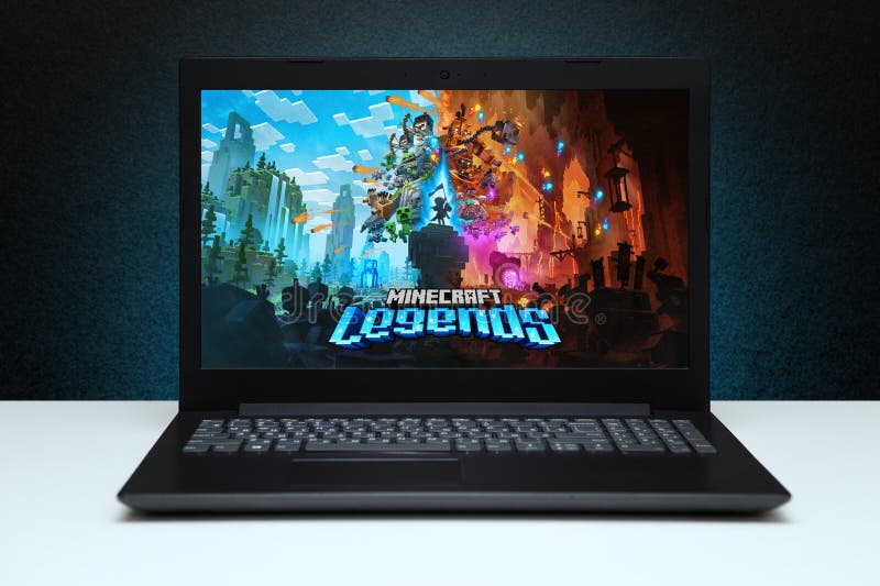 Minecraft is a Sandbox Video Game on the Screen Laptop Computer on ...