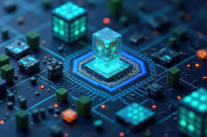 Minecraft Server Platforms Exploration Stock Illustration ...