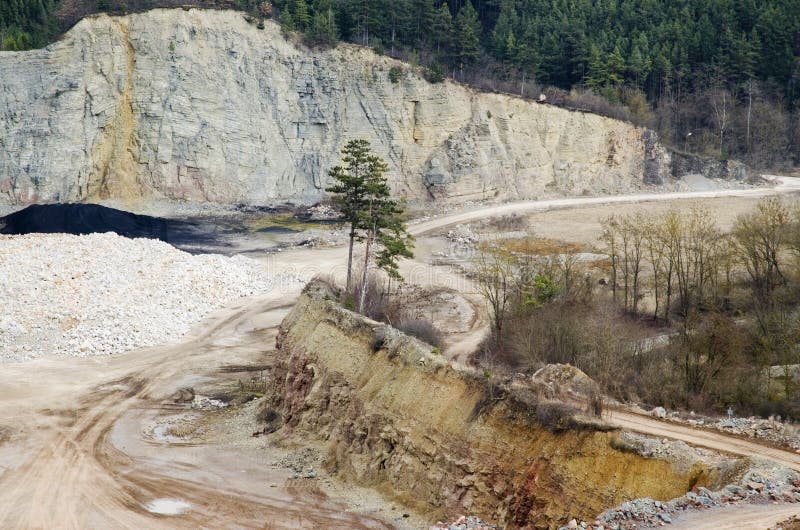 Mined landscape stock image. Image of extreme, dirt, extraction - 48793719